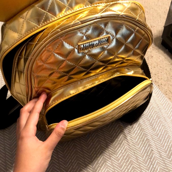 Disney | Accessories | Disney Golden Mikey Mouse Backpack | Poshmark